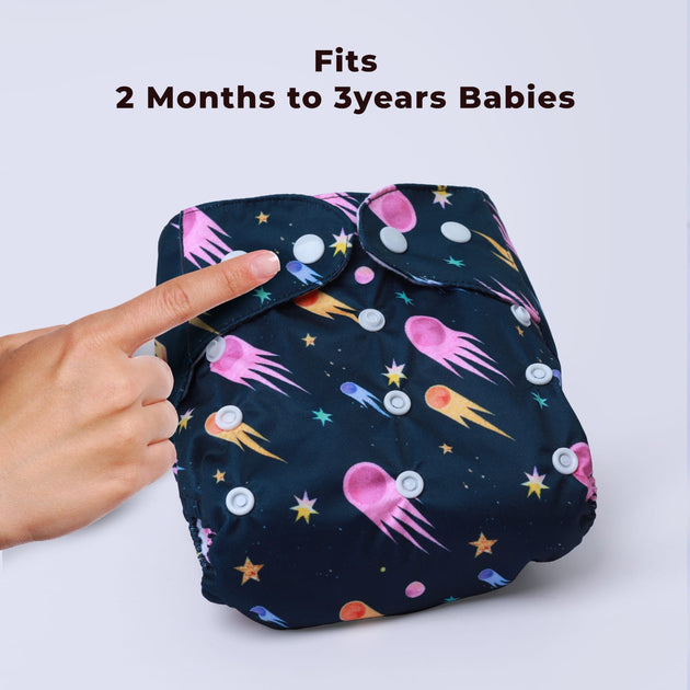 Safe Bottoms Reusuable Cloth Diaper (Space Black) – Beezpro
